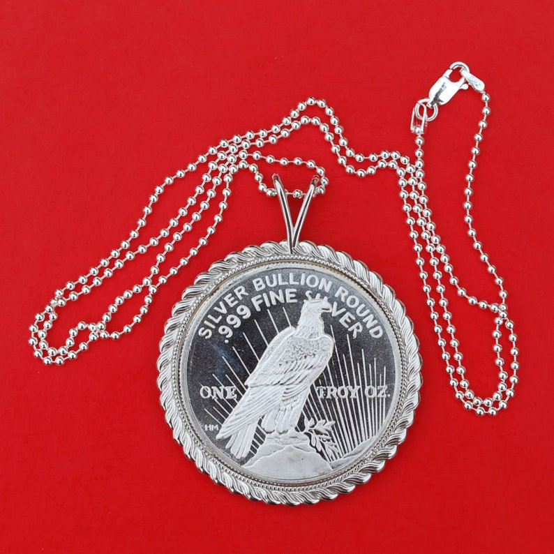 Peace Silver Dollar Design 1 Oz .999 Silver Round Solid 925 | Etsy