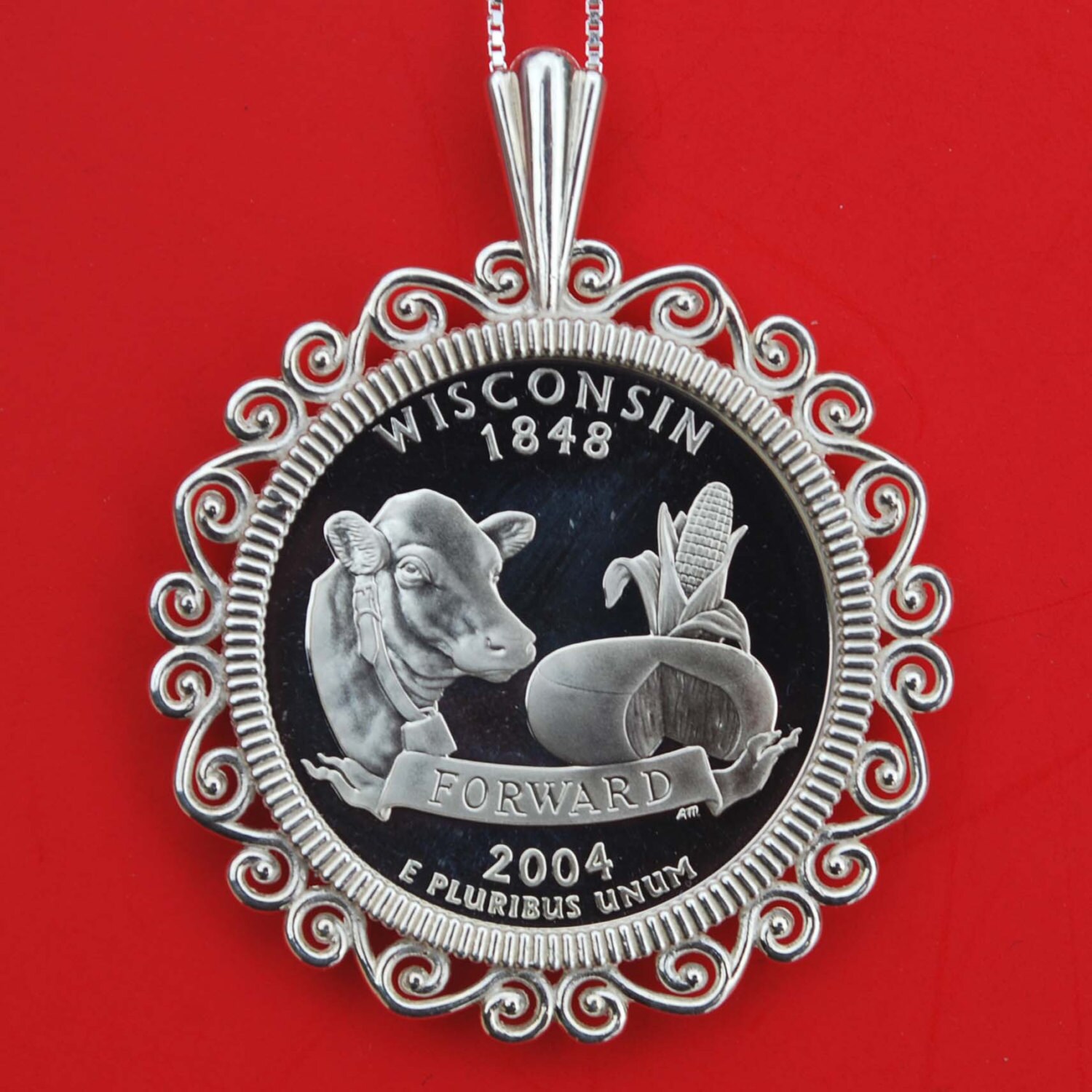 US 2004 Wisconsin State Quarter 90% Silver Proof Coin Soild | Etsy