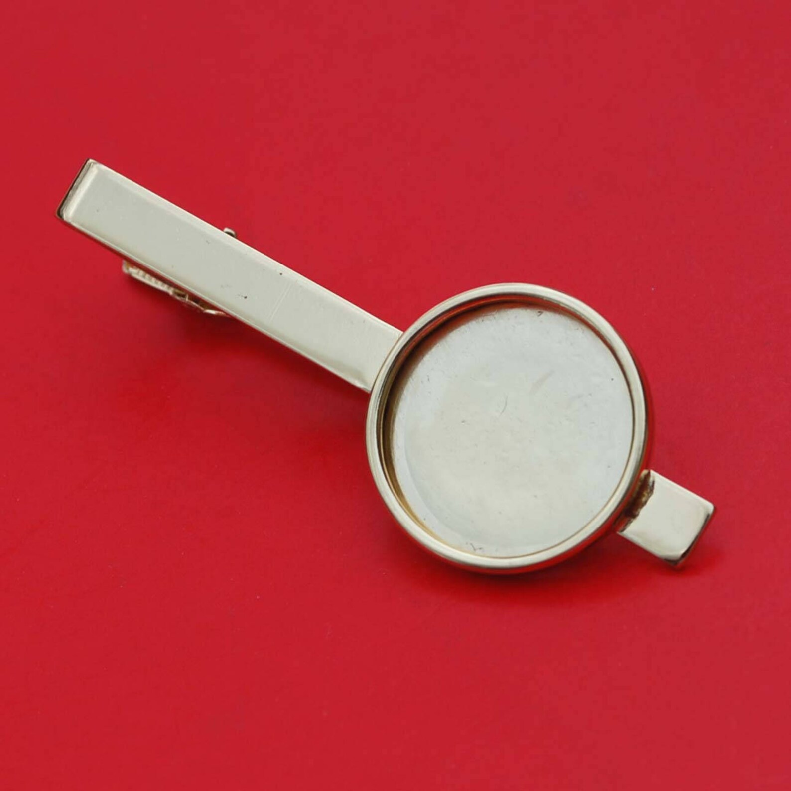 BLANK Tie Clip Clasp Findings W. Coin Bezel to Fit US Nickels & Other ...