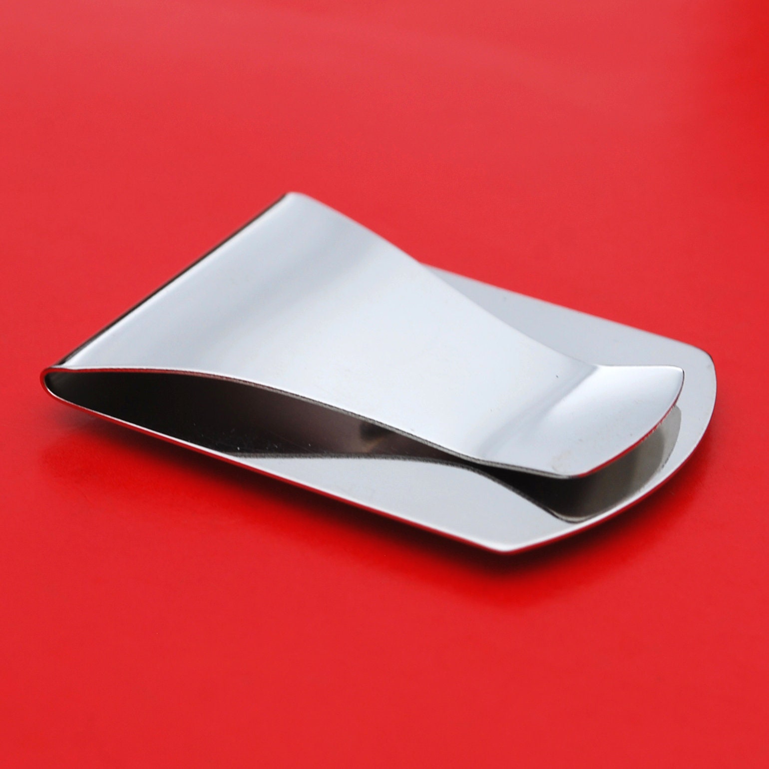 BLANK Stainless Steel Large Money Clip W. Coin Bezel to Fit US Half ...