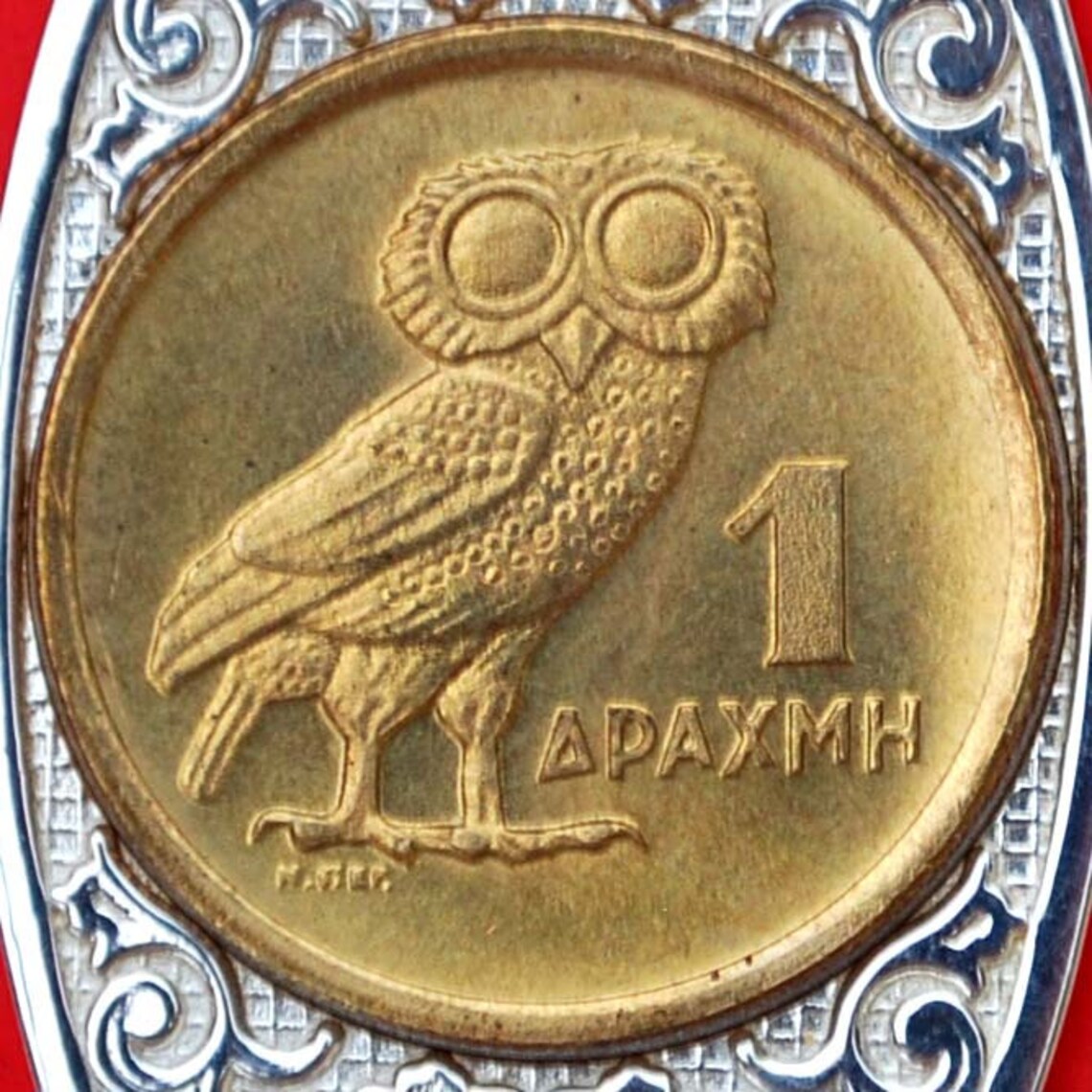 1973 Greece 1 Drachma Athena's Owl BU Coin Solid 925 | Etsy