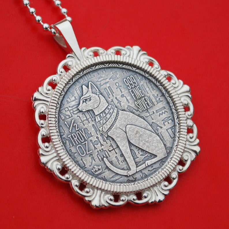 1/2 Oz Silver Round Coin Ultra High Relief Egyptian Cat - Etsy
