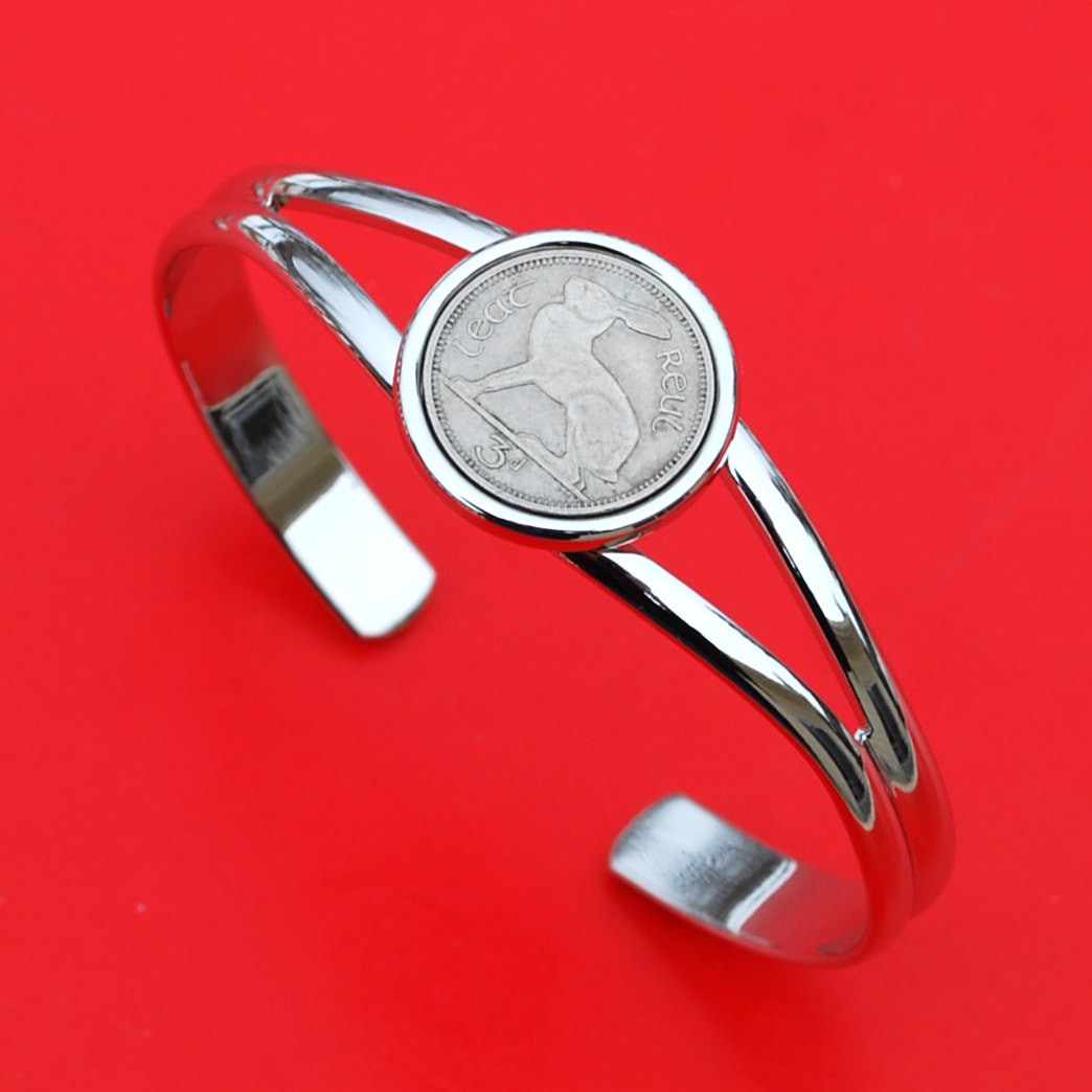 Irish Ireland 3 Pence Lucky Rabbit Hare Coin Silver Plated | Etsy