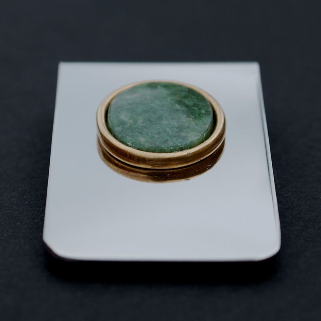 Gorgeous Wyoming Green Jade Cabochon Stainless Steel Money - Etsy