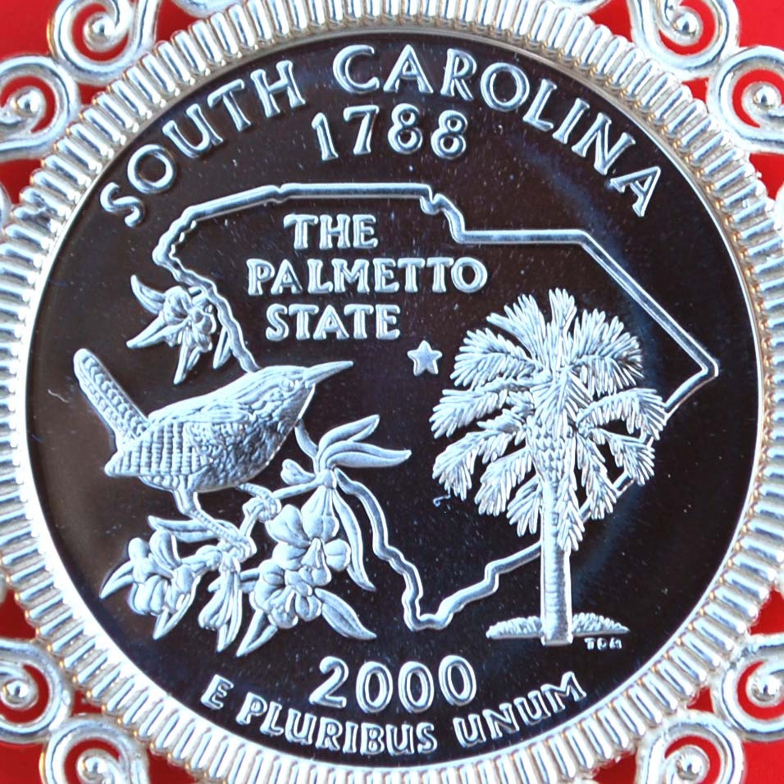 US 2000 South Carolina State Quarter 90% Silver Proof Coin | Etsy