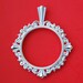 Solid 925 Sterling Silver Coin Bezel Mount Frame Settings Fit US Small ...