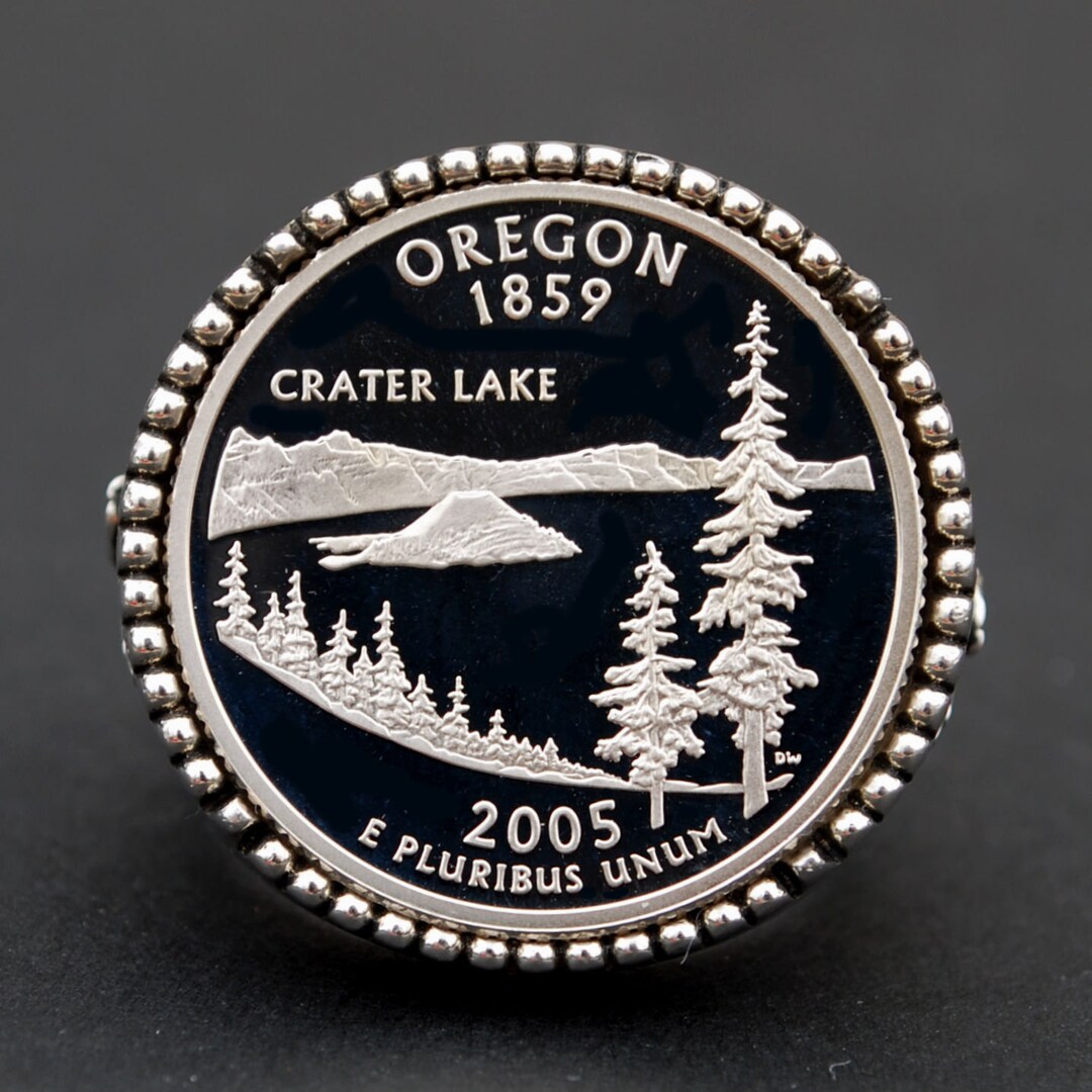 US 2005 Oregon State Quarter 90% Silver BU Uncirculated Proof Coin 925 ...