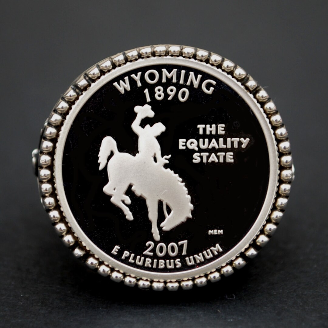 US 2007 Wyoming State Quarter 90% Silver BU Uncirculated Proof Coin 925 ...