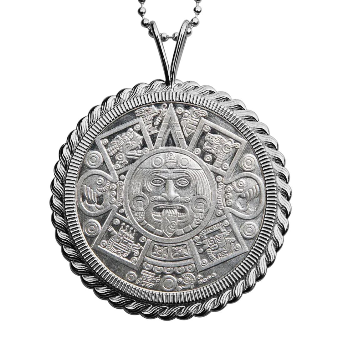 Aztec Eagle Warrior 1 Oz Silver Round BU Uncirculated Coin Solid 925 ...