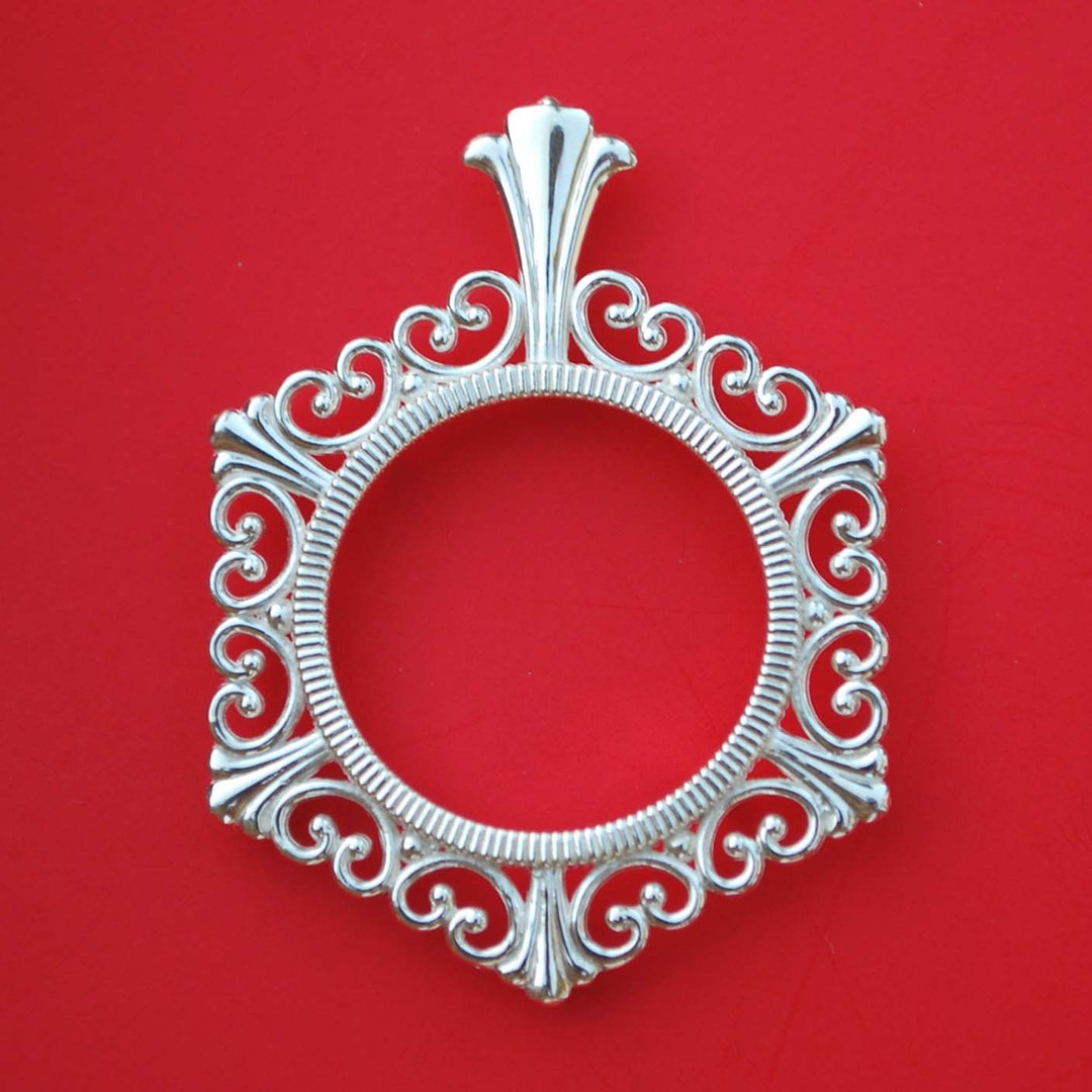 Solid 925 Sterling Silver Coin Bezel Mount Frame Settings Fit 20mm ...