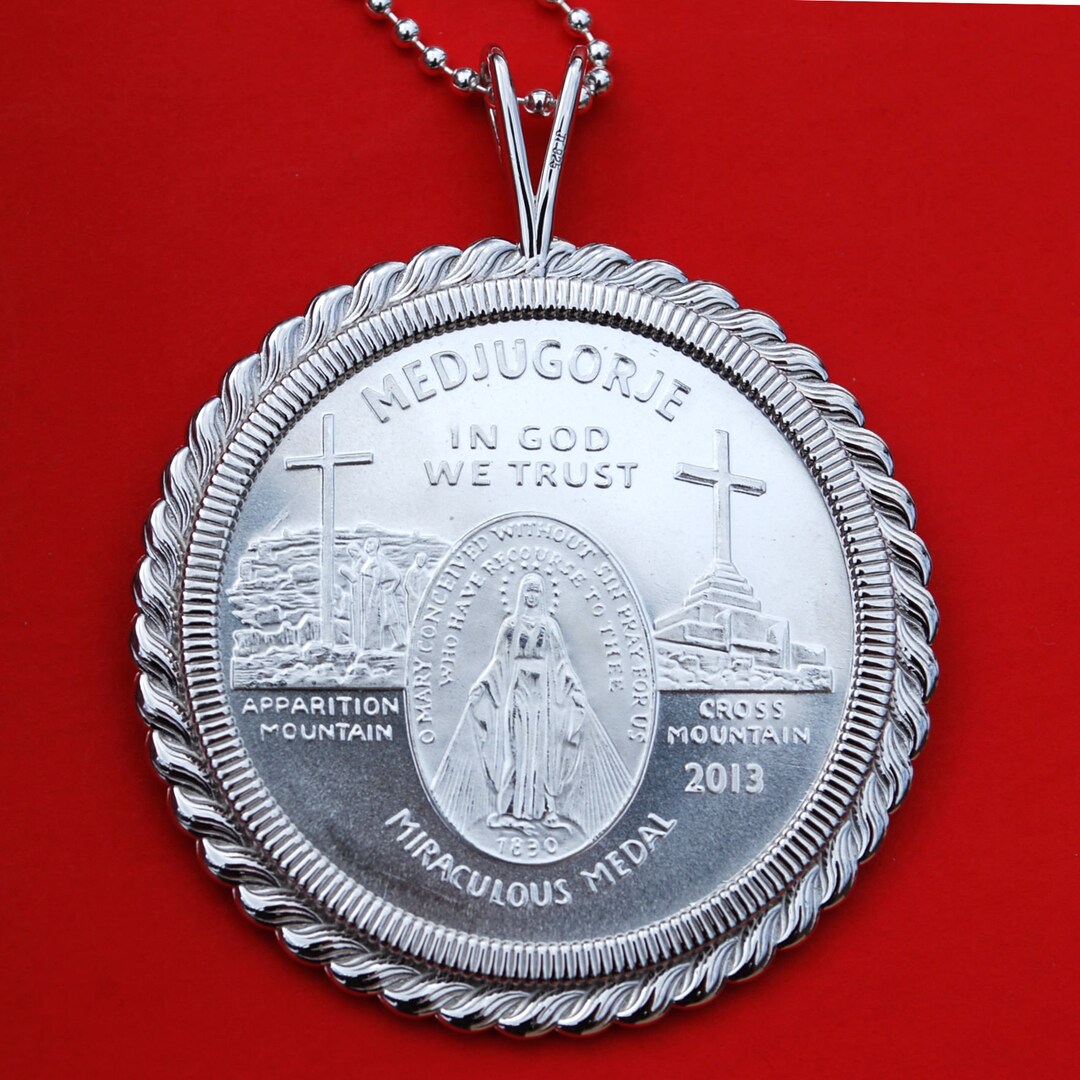 2015 Medjugorje Apparitions of Mary 1 Oz .999 Pure Silver Queen of ...