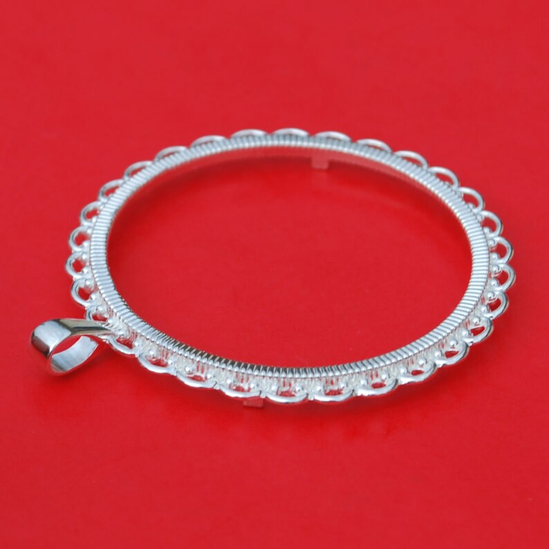 Solid 925 Sterling Silver Bezel Mount Frame Settings to Fit US Silver ...