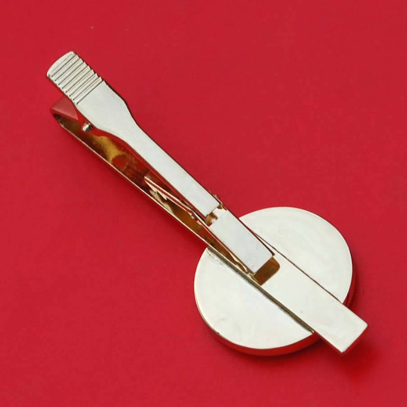 BLANK Tie Clip Clasp Findings W. Coin Bezel to Fit US Nickels & Other ...