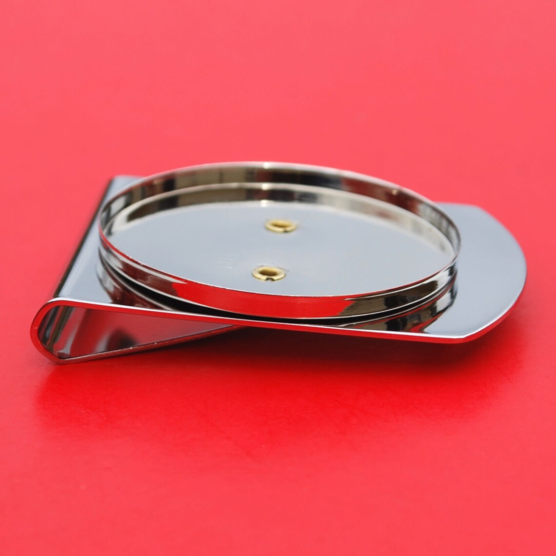 BLANK Stainless Steel Large Money Clip W. Coin Bezel to Fit US Silver ...