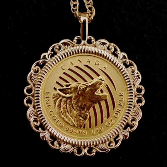 2015 Canada 1/10 Oz Gold Howling Wolf .99999 BU Unc Coin - Etsy