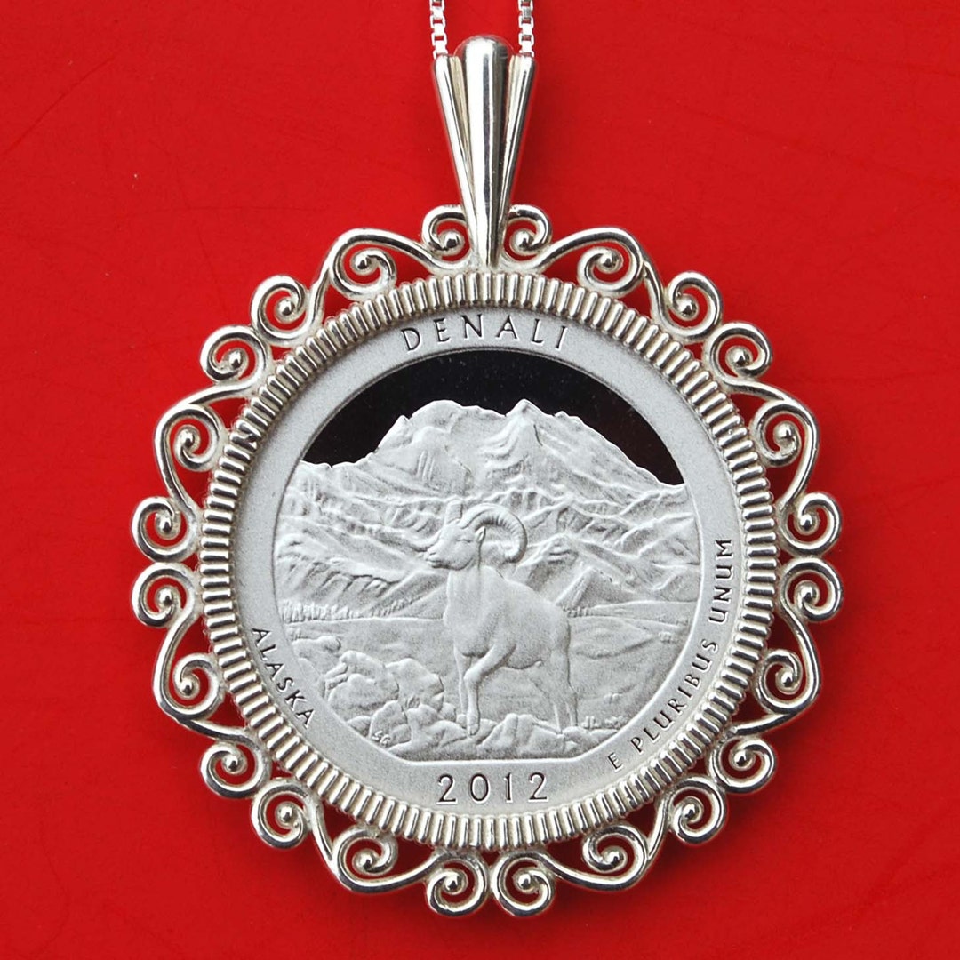 US 2012 Alaska Denali National Park Quarter 90% Silver Proof Coin 925 ...