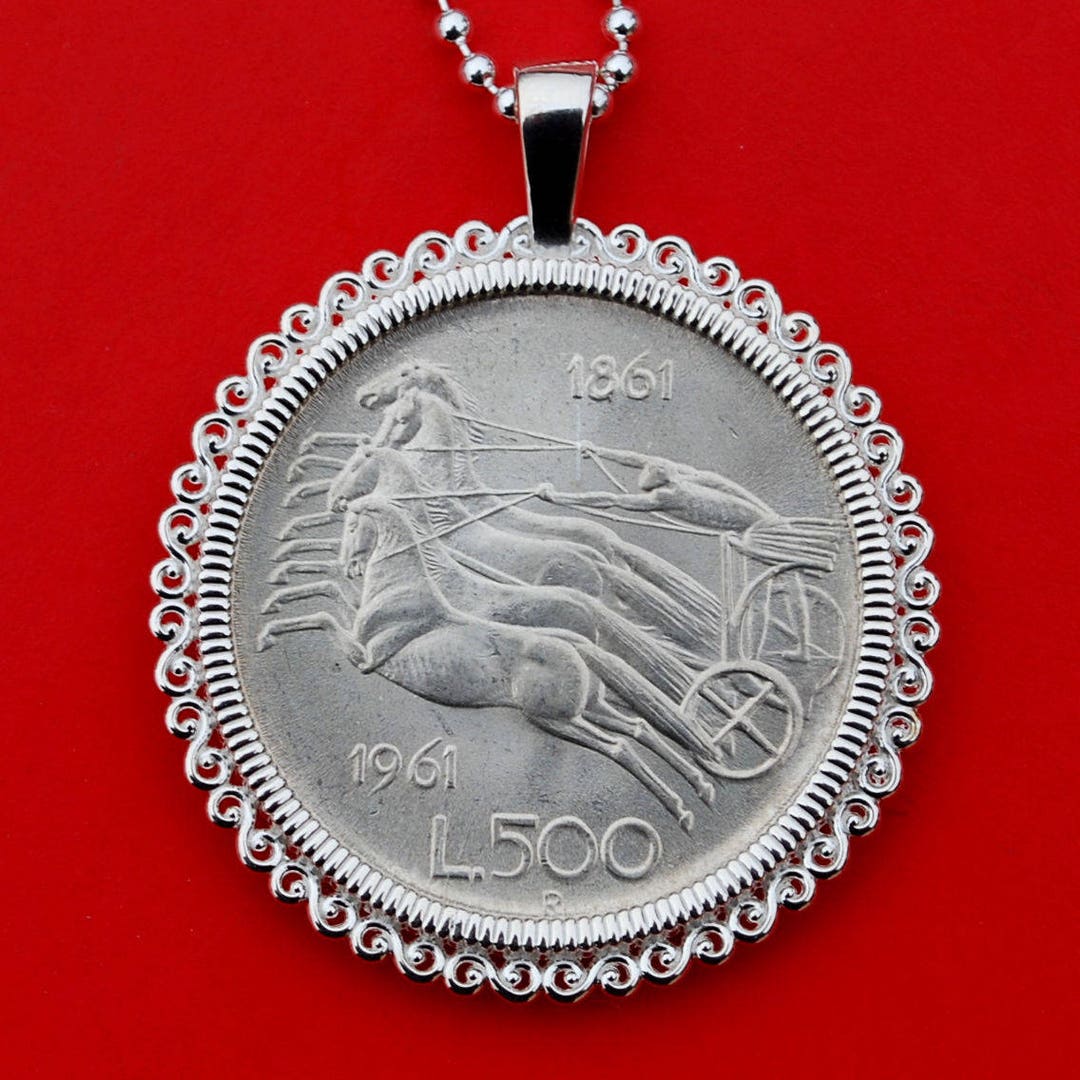 1961 Italy Unification Centennial 500 Lire 83.5% Silver Coin 925 ...