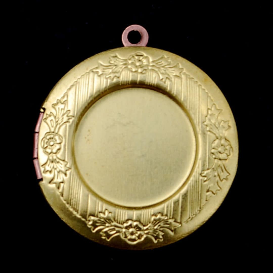 Blank Locket to Fit 18mm Diameter Coins and Cabochons Floral Design - Etsy