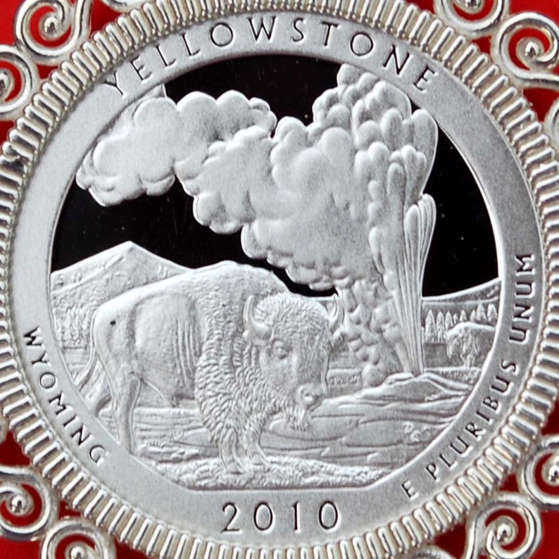 2010 Wyoming Yellowstone National Park Quarter 90% Silver | Etsy