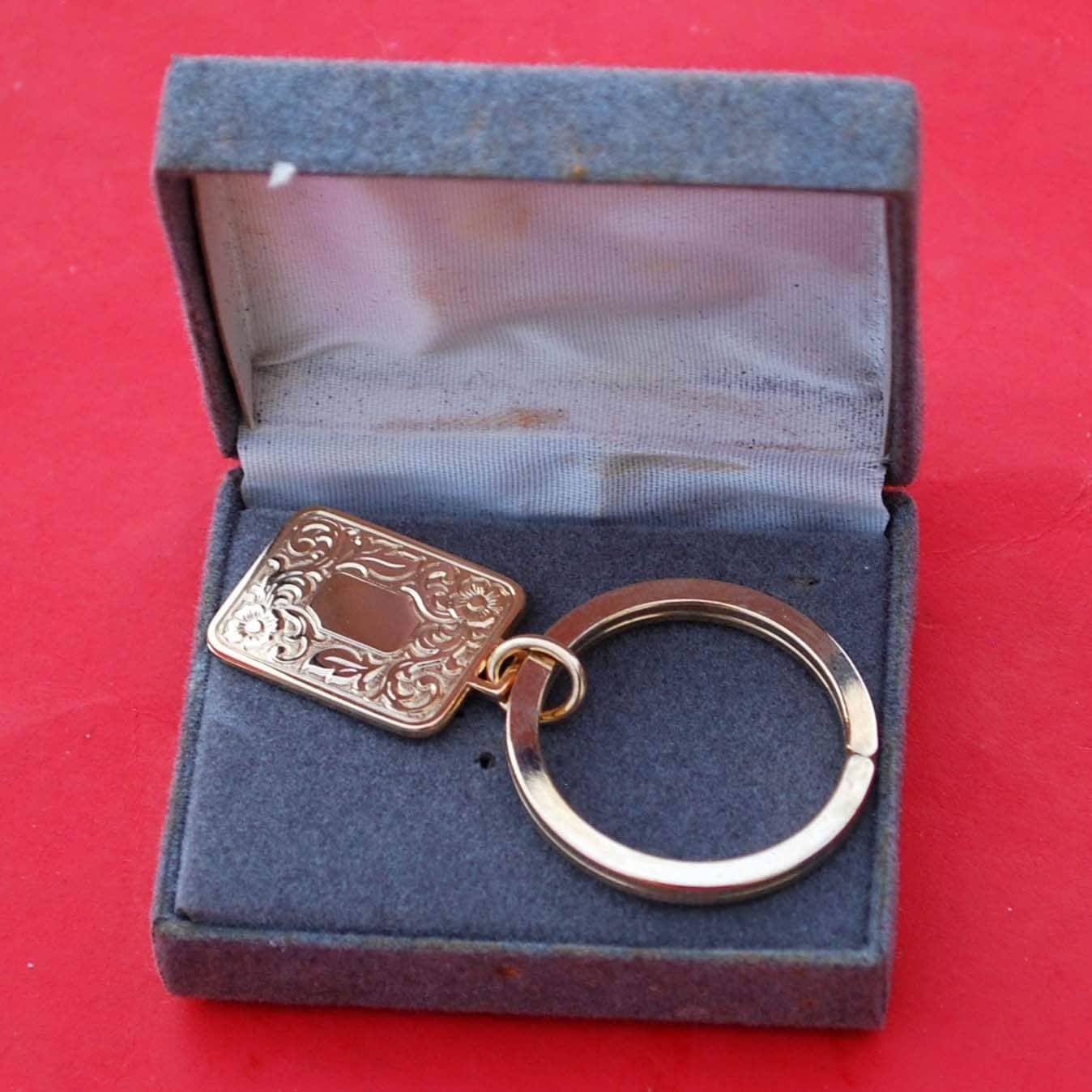 Vintage Western Scroll Gold Plated Key Chain Ring Absolutely | Etsy