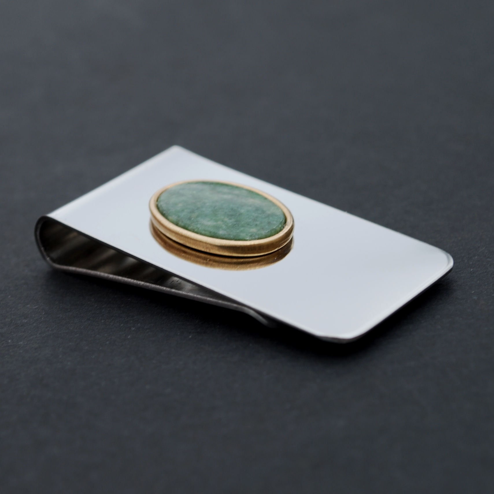 Gorgeous Wyoming Green Jade Cabochon Stainless Steel Money - Etsy