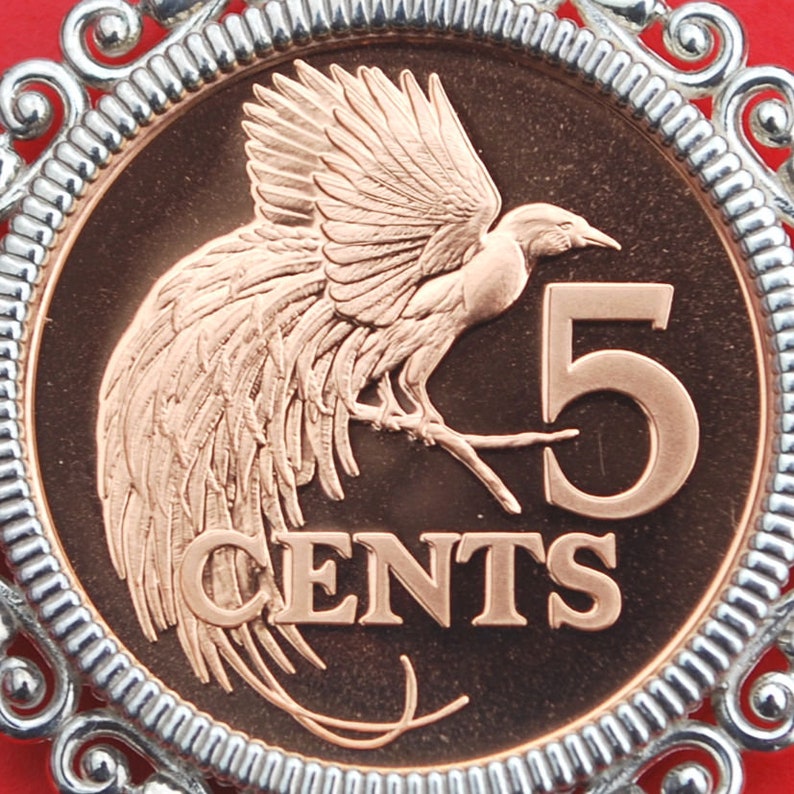 1975 Trinidad & Tobago 5 Cent Gem Uncirculated Proof Coin - Etsy