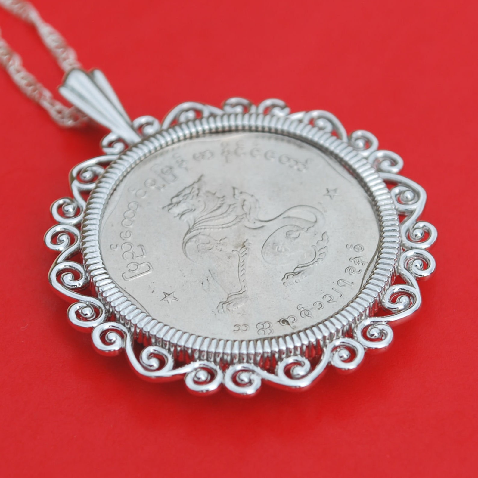 1965 Burma 25 Pyas BU Uncirculated Coin 925 Sterling Silver | Etsy