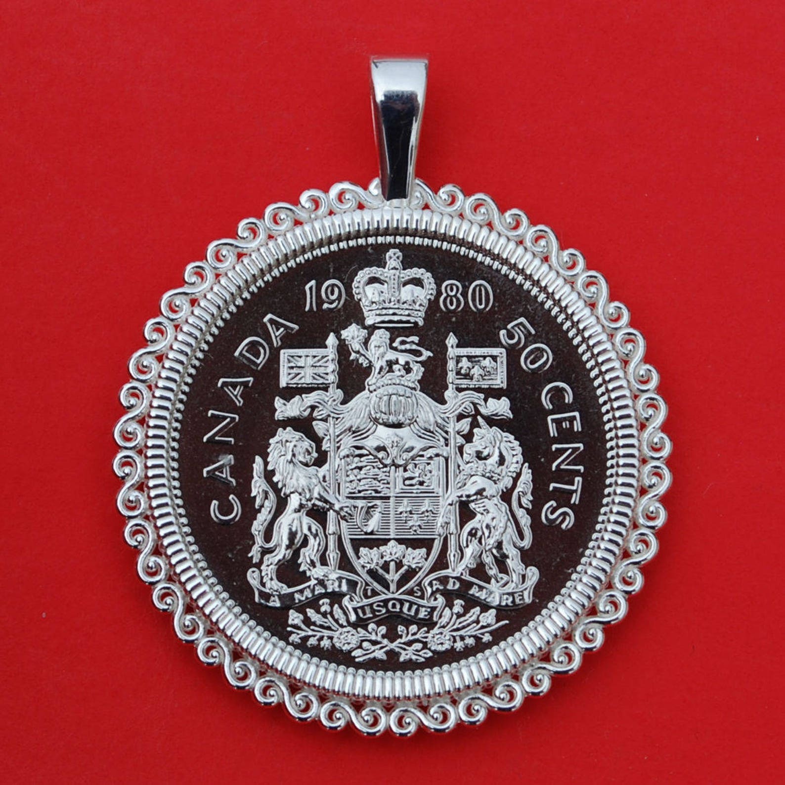 Solid 925 Sterling Silver Coin Bezel Mount Frame Settings Fit | Etsy