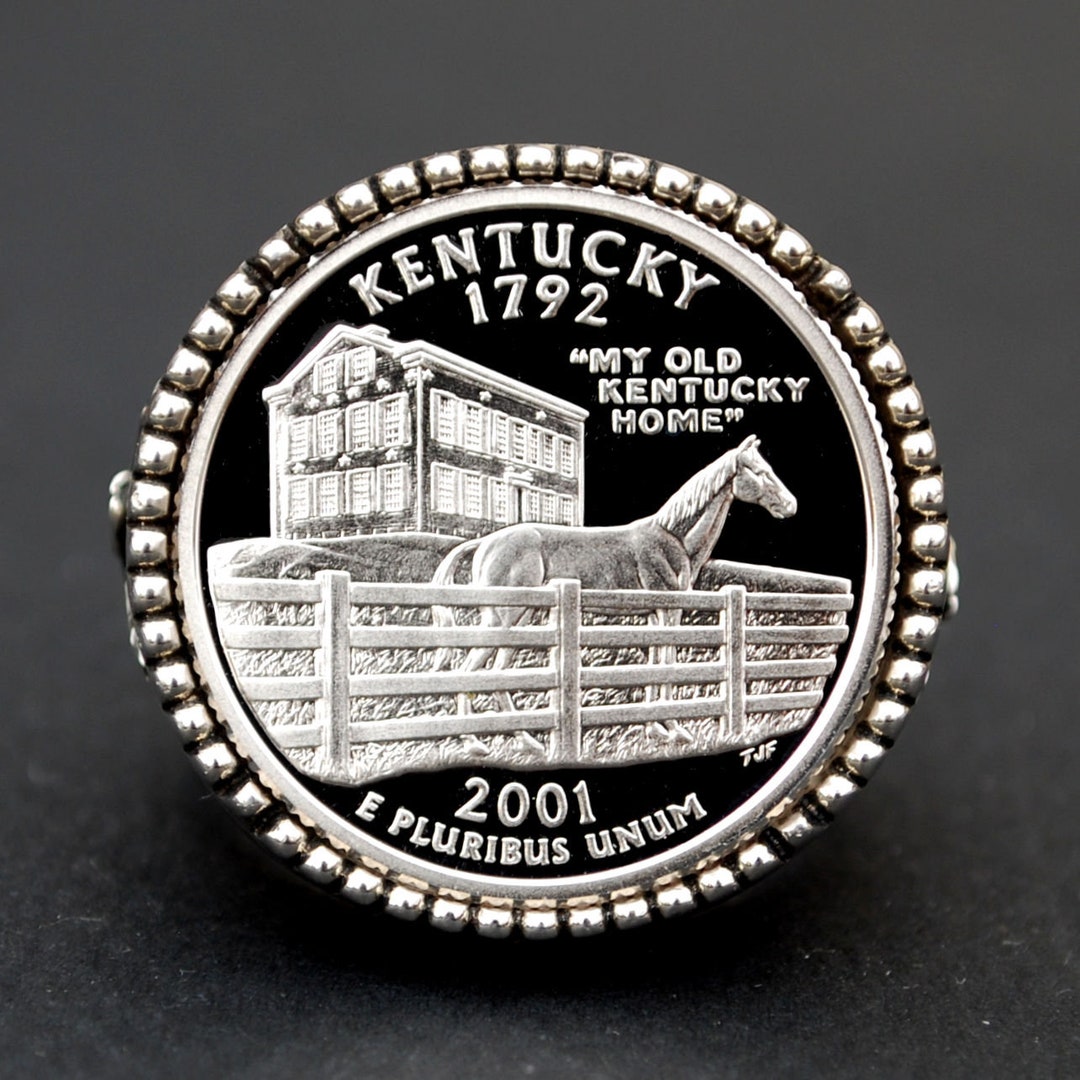 US 2001 Kentucky State Quarter 90% Silver BU Uncirculated Proof Coin ...