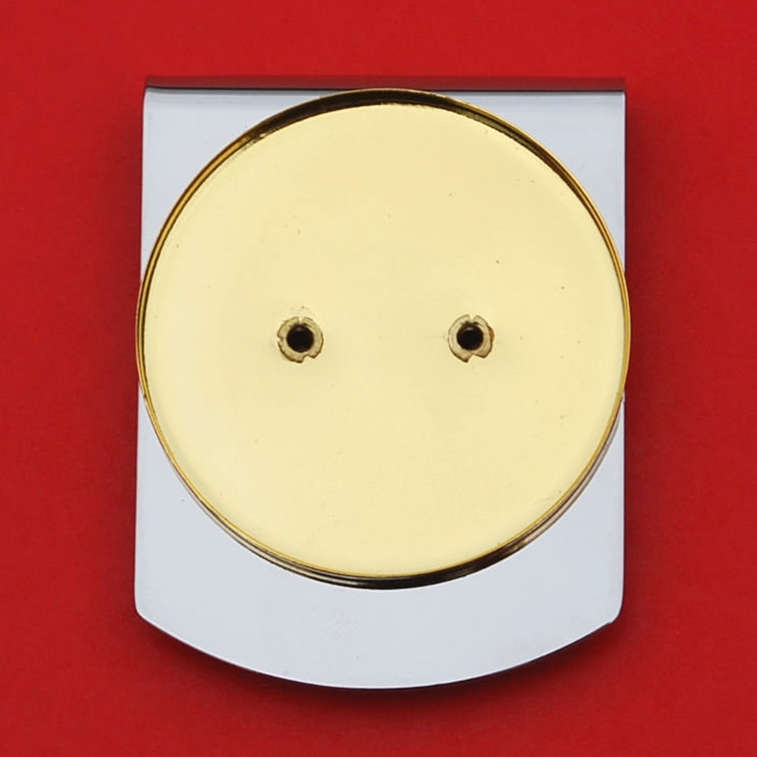 BLANK Stainless Steel Large Money Clip W. Coin Bezel to Fit US Silver ...