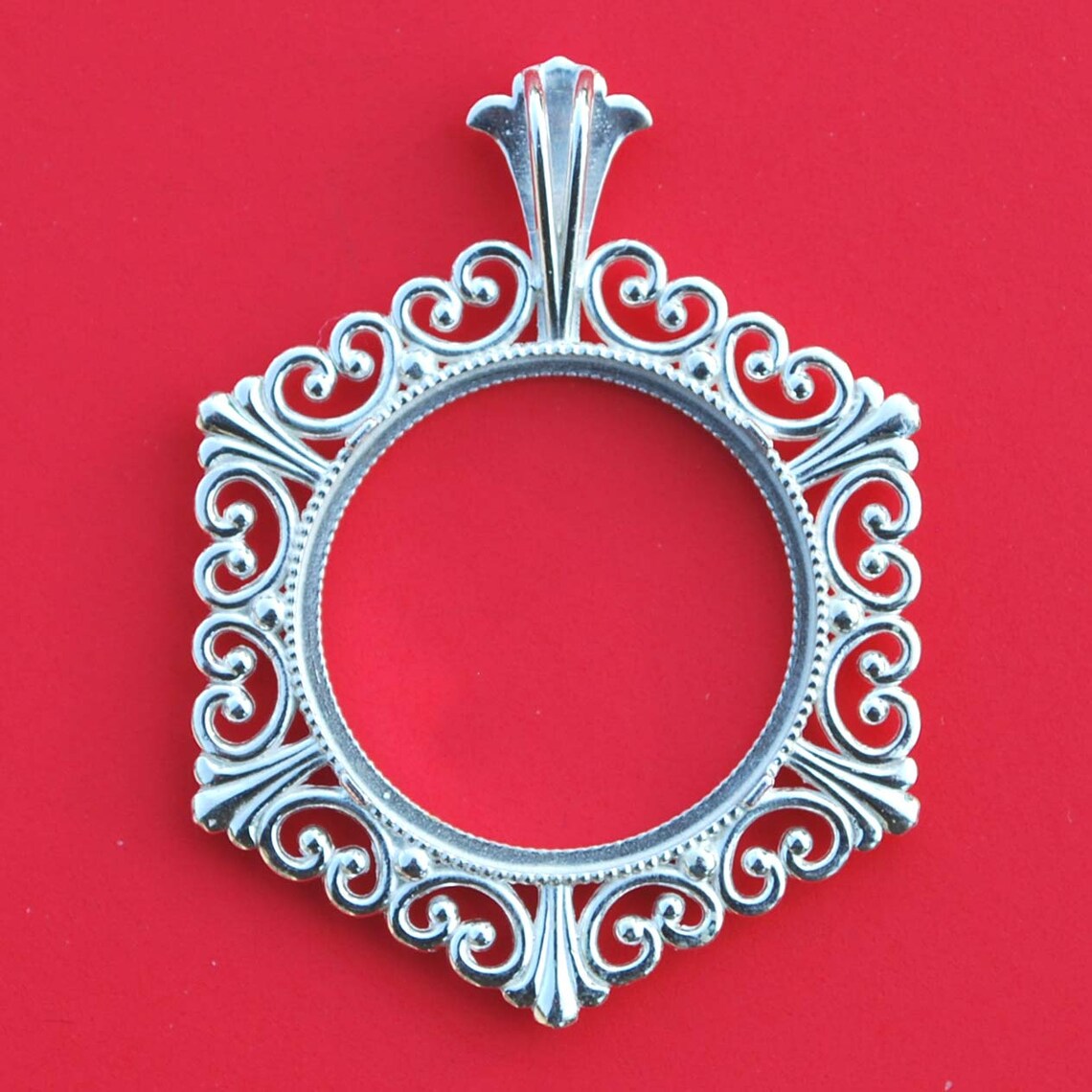 Solid 925 Sterling Silver Coin Bezel Mount Frame Settings Fit | Etsy