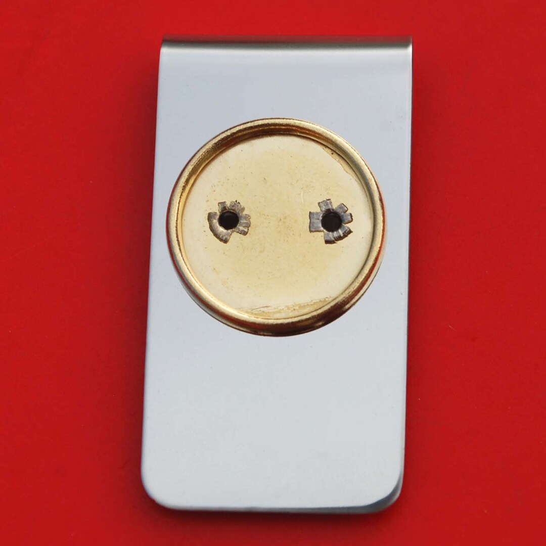 BLANK Silver Gold Two Toned Money Clip Findings W. Coin Bezel to Fit US ...