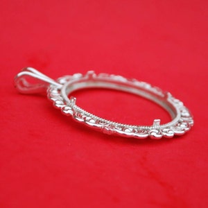 Solid 925 Sterling Silver Coin Bezel Mount Frame Settings Fit US Half ...