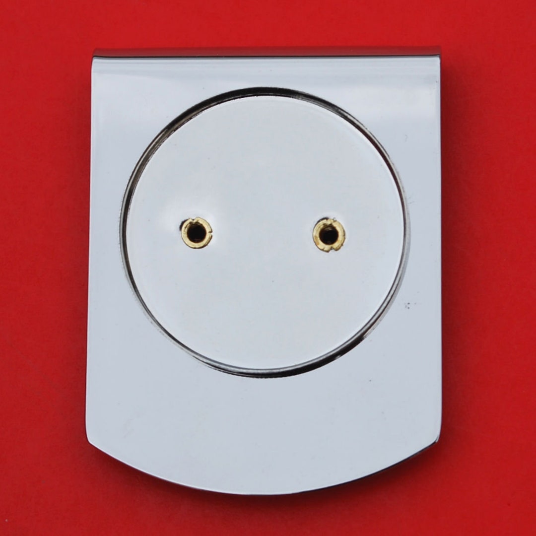 BLANK Stainless Steel Large Money Clip W. Coin Bezel to Fit US Half ...