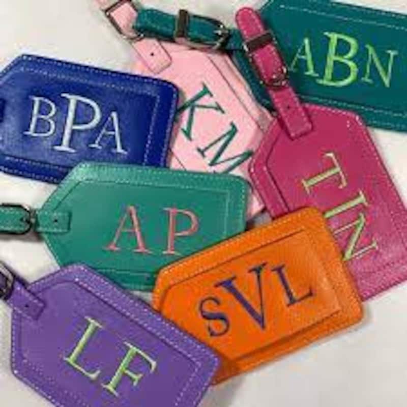 Monogram Luggage Tag - Etsy