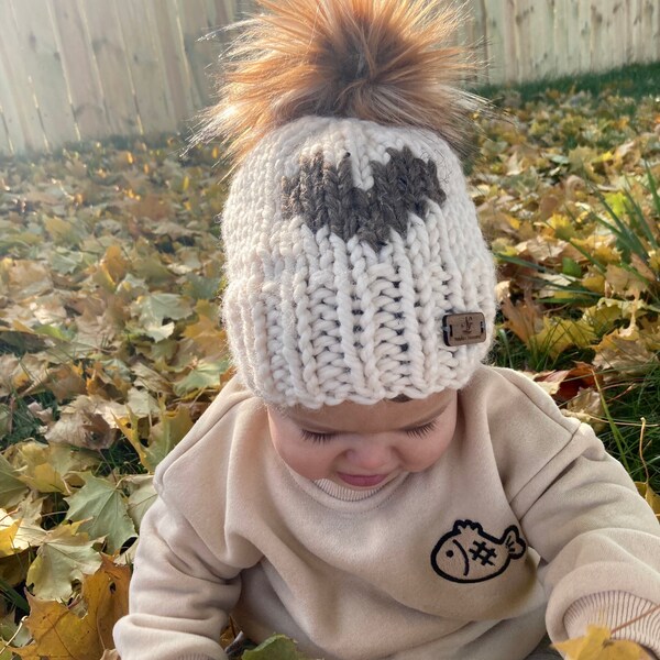 Heart Knit Hat - Etsy
