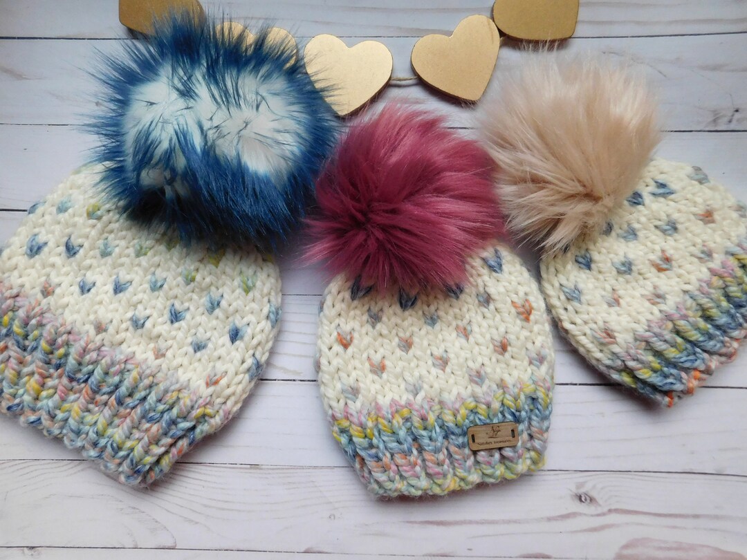 Mini Heart Baby Girl Hat.new Line "sankt Gallen" Knit Hat. Baby Shower ...