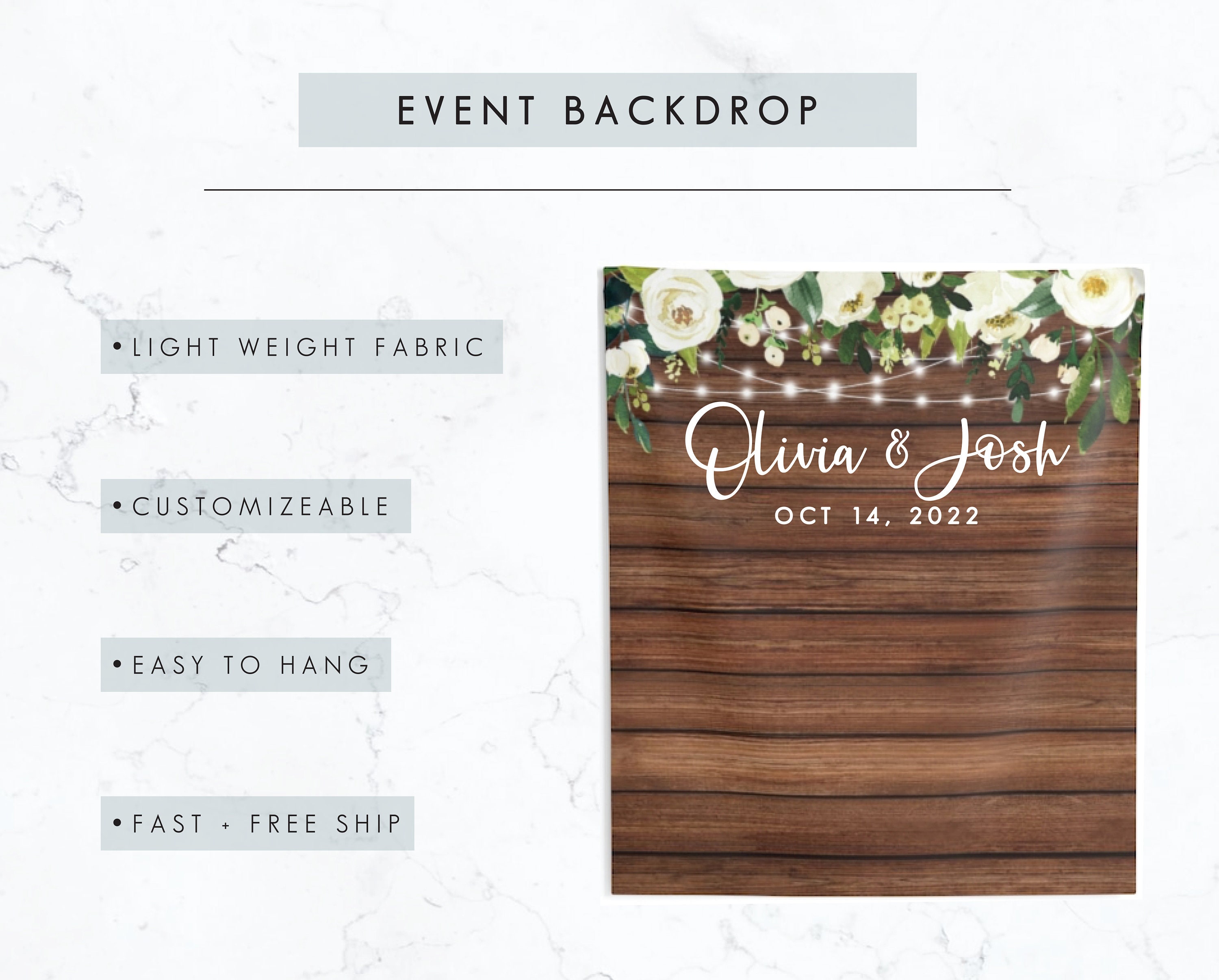 Wood Photo Booth Backdrop for Wedding Reception Rustic - Etsy