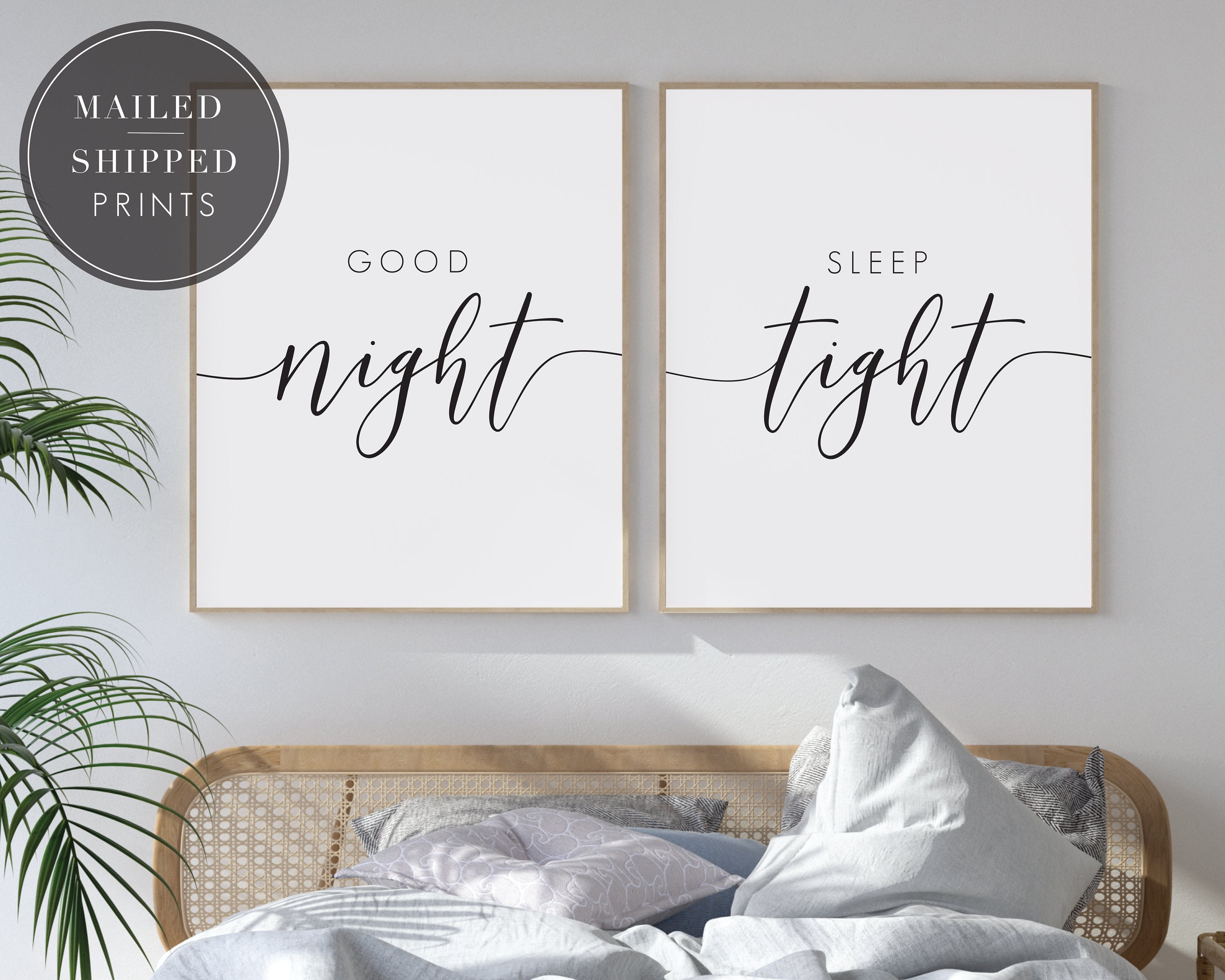 Good Night Sleep Tight Nursery Decor Crib Prints Set of 2 - Etsy