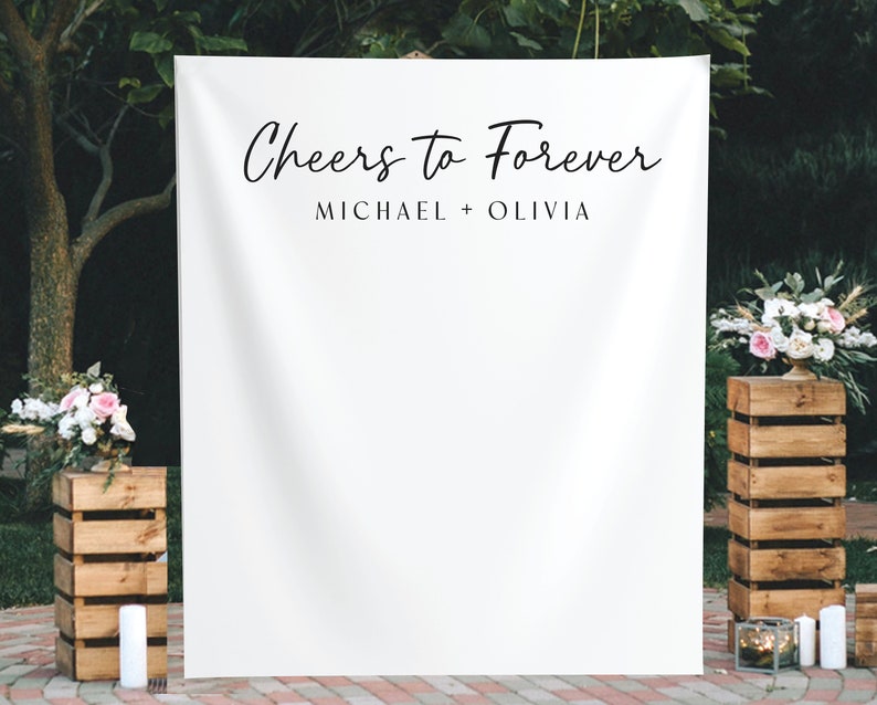 Custom Wedding Decor, Wedding Shower Photo Backdrop, Engagement Party ...