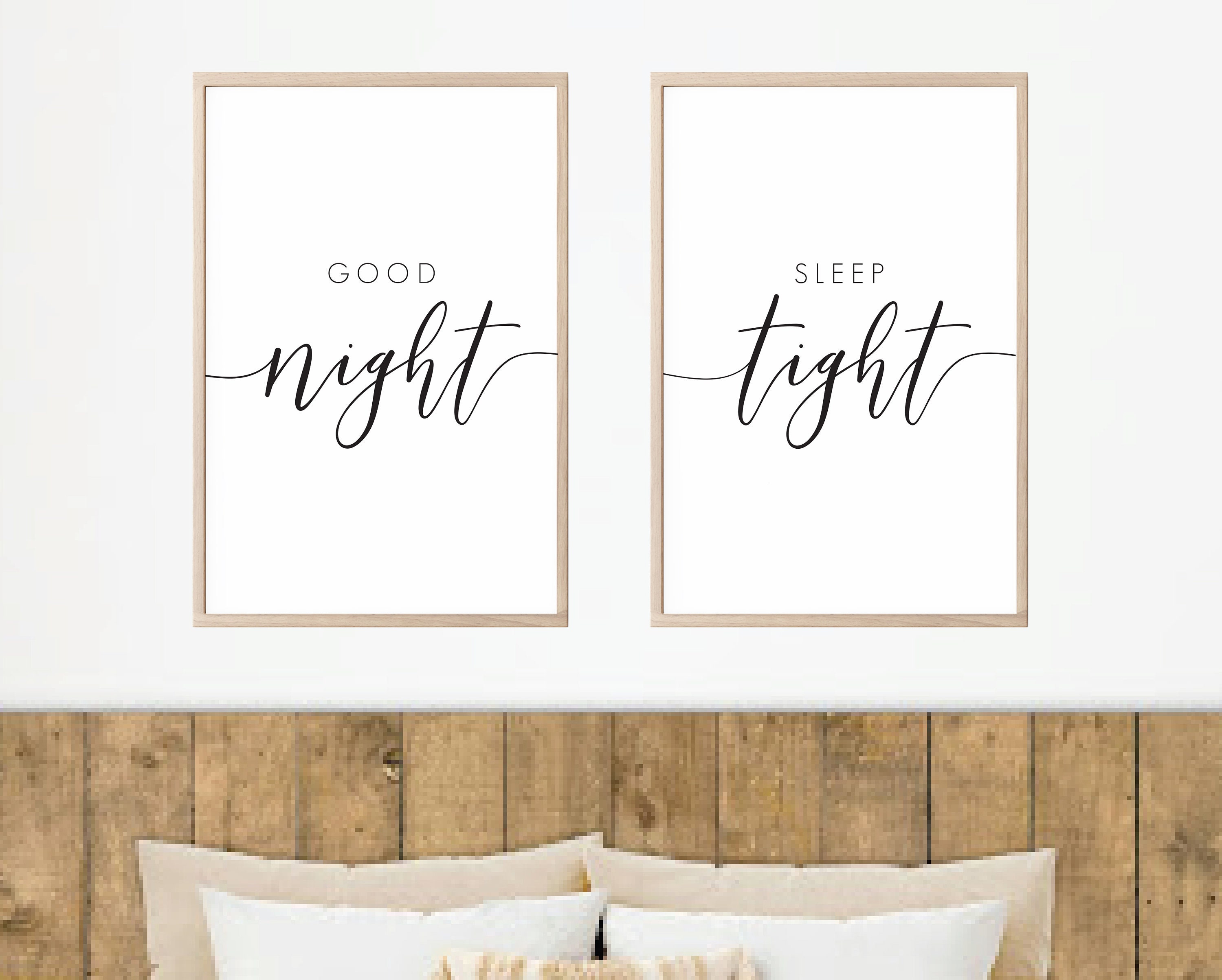 Good Night Sleep Tight Nursery Decor Crib Prints Set of 2 - Etsy