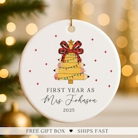 Personalized First Year Teacher Ornament: Custom School Gift - Etsy