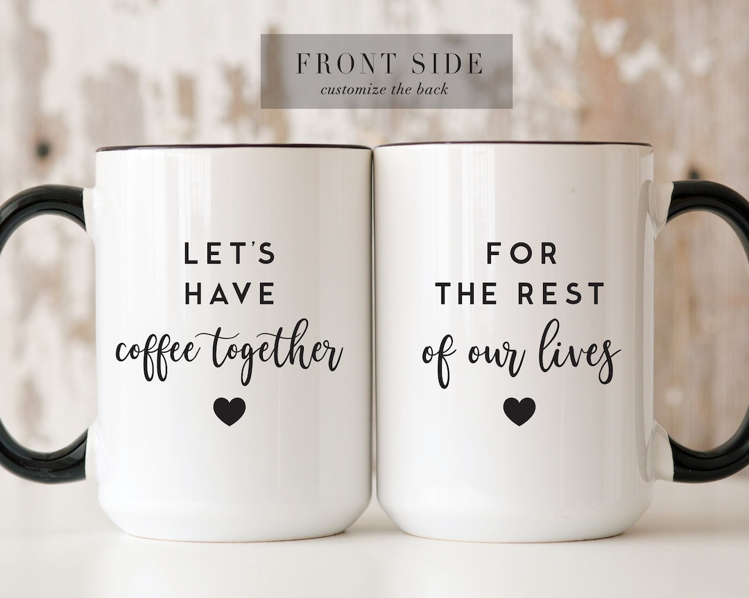 Mr Mrs Mugs, Custom Couple Coffee Mug Set, Unique Wedding Gift, His and ...