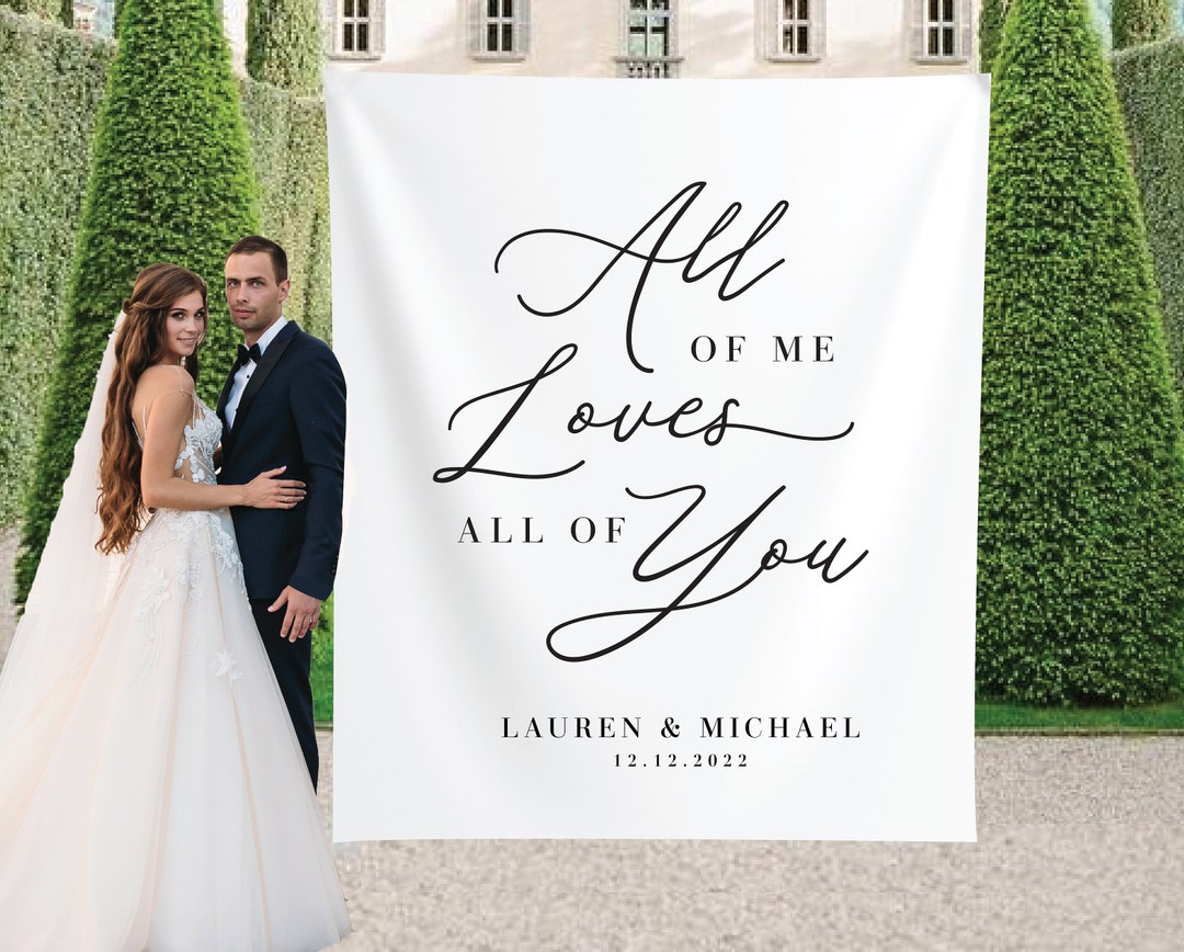 Wedding Arch, Custom Backdrop, Wedding Reception Sign, Greenery ...