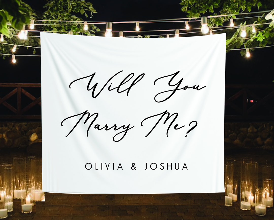 Marry Me Sign, Proposal Banner, Will You Marry Me Sign, Engagement ...