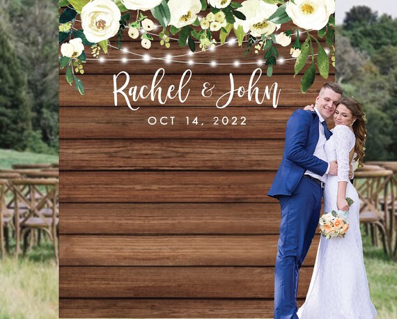 Wood Photo Booth Backdrop for Wedding Reception Rustic - Etsy