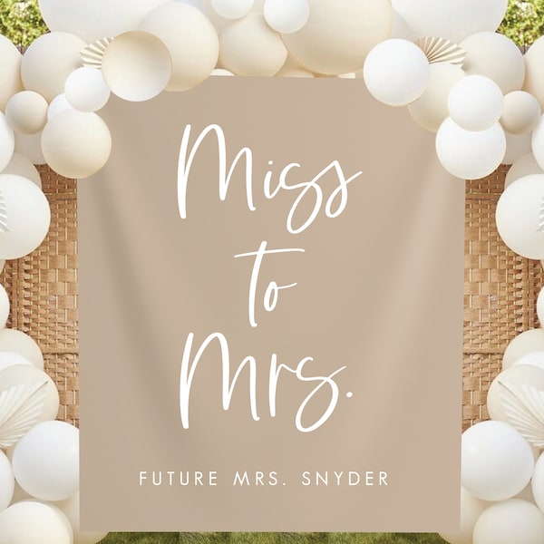 Miss to Mrs. Sign for Backdrop - Etsy