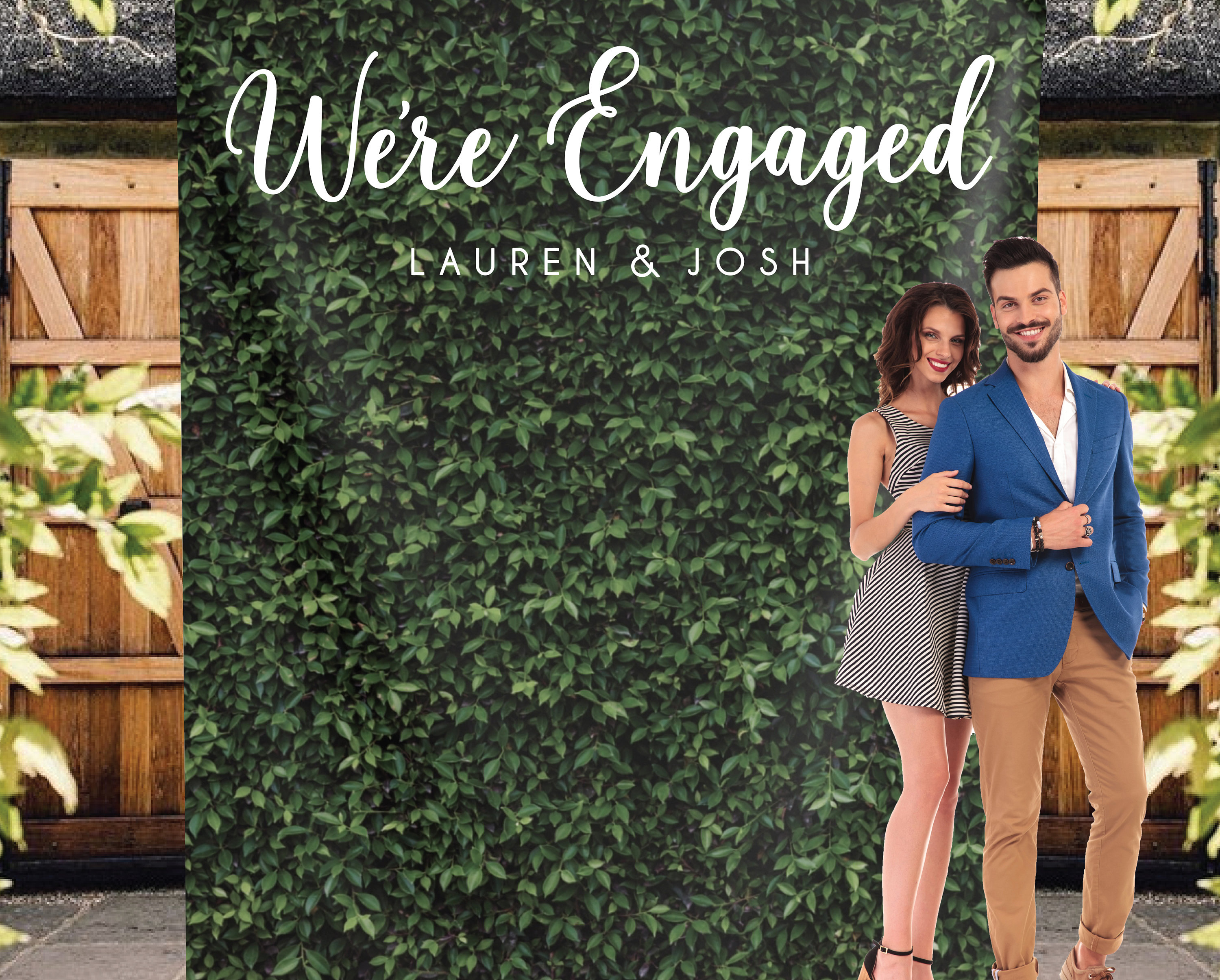 Engagement Backdrop Banner Photo Booth Backdrop Hedge Sign - Etsy