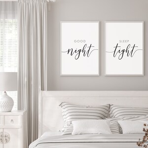 Good Night Sleep Tight, Nursery Decor, Crib Prints, Set of 2 Prints ...