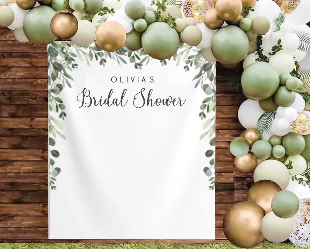 Rustic Bridal Shower Decor, Bridal Shower Backdrop Photo Booth, Fabric ...